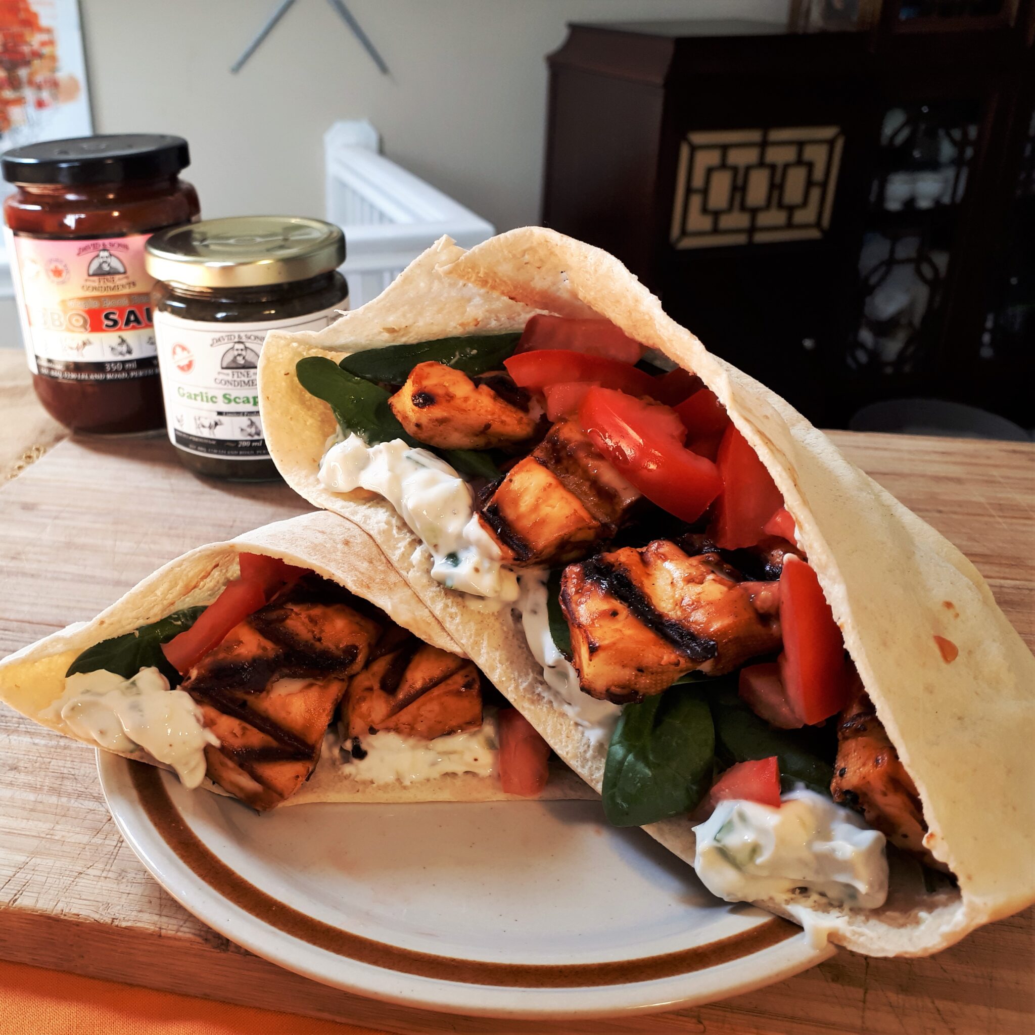 Grilled Halloumi Pitas with Garlic Scape Tzatziki – Shop DFC BBQ